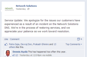 Network Solutions Down... again | DNS and Email Outages