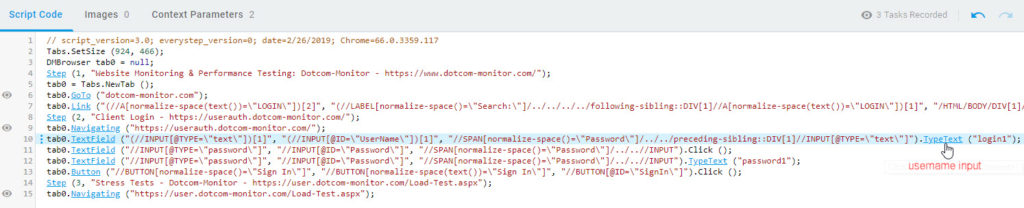 Adding Context Parameters To The Script 