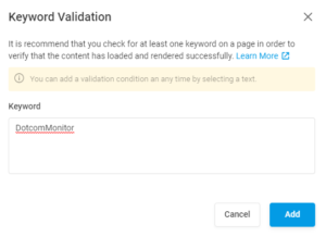 Keyword Validation: Monitoring Keywords in Web Pages