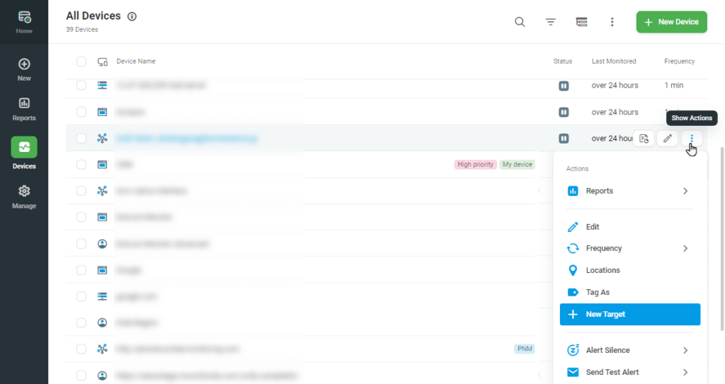 Adding Multiple Targets within a Single Device